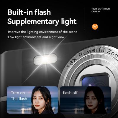 Κίνα 16X Zoom Mini Ψηφιακή Φωτογραφική Μηχανή Point and Shoot με Anti Shake Compact Small 4K Ψηφιακές Φωτογραφικές Μηχανές Παιδική Μικροσκοπική Φωτογραφική Μηχανή M03 CCD προς πώληση