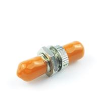 Quality ST APC Simplex Circular Optic Fiber Coupler for FTTH Zinc Alloy Plastic Material for sale