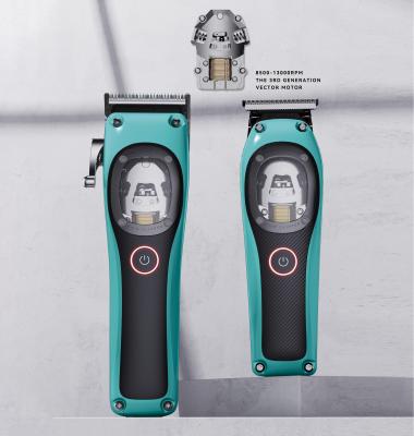 China High Speed Vector Motor Hair Clipper with Titanium Alloy Blade for Professional Beard Trimming for sale