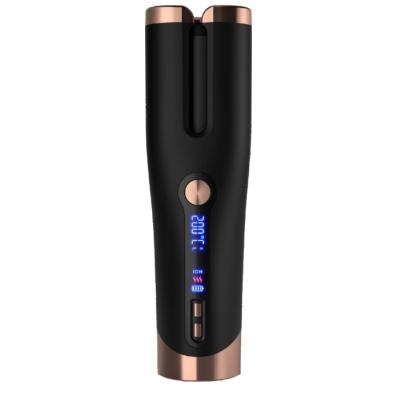China Cordless Ceramic Auto Hair Curler with 4 Temperature Settings and Fast Heating for All Hair Types for sale
