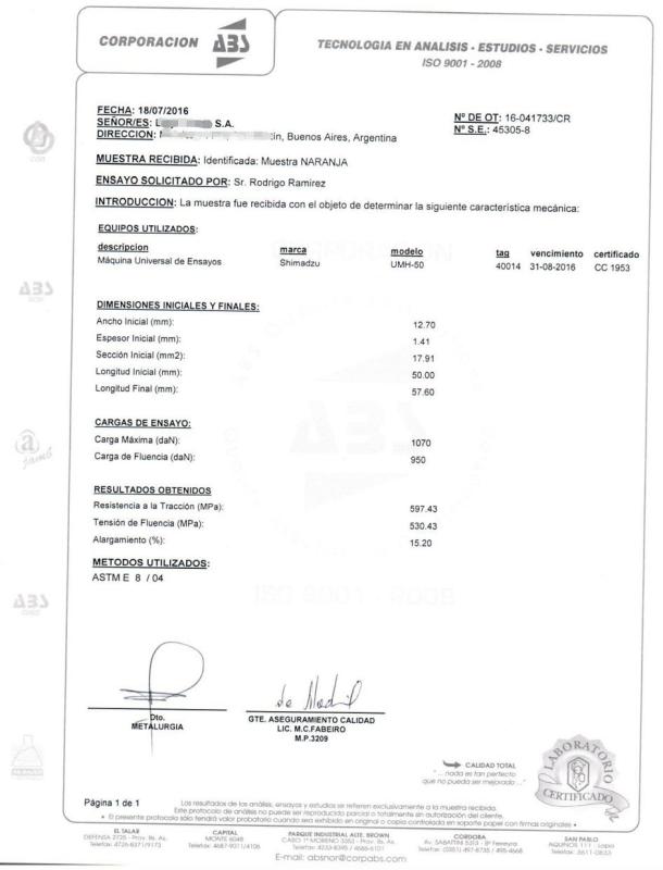 ISO9001 - Guangdong ORBIT Metal Products Co., Ltd