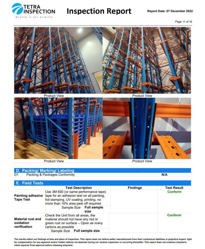 Inspection - Guangdong ORBIT Metal Products Co., Ltd