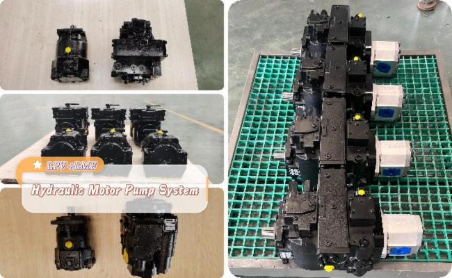 Rice harvester hydraulic pump motor system