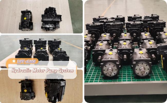 Corn harvester hydraulic pump motor system