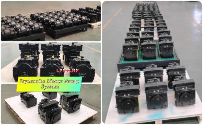 harvester hydraulic motor and pump system