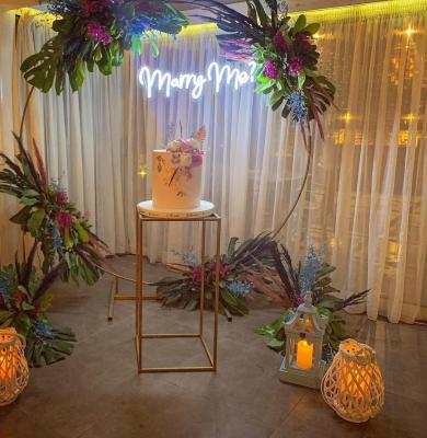 Cina Marquee all' esterno illumina lettere neon per decorazioni di nozze personalizzate Vuoi sposarmi? in vendita