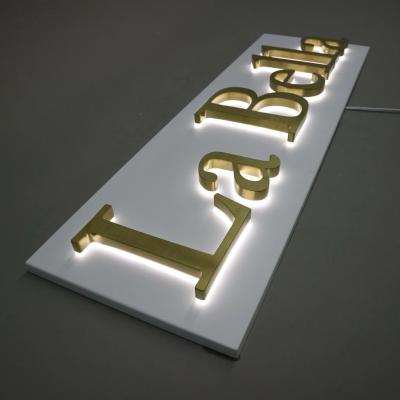 Cina Lettere in acciaio inossidabile 3D personalizzate Segno Logo Segno oro Segno retroilluminato Segni realizzati per ospedali in vendita