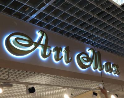 Cina 3D Custom Seiko retroilluminato LED Word In acciaio inossidabile cartello di canale lettera segno per negozio al dettaglio in vendita