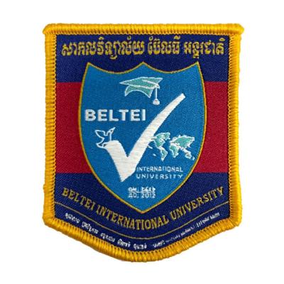 China A letra parcial uniforme do bordado remenda o ferro em remendos para o logotipo da escola à venda