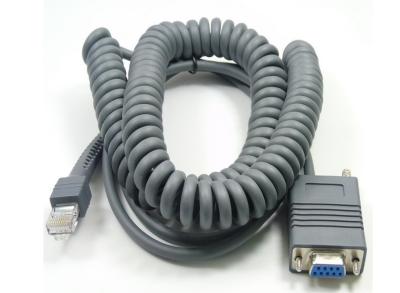 Китай 5M 16FT спиральное Rs232 к сериалу кабеля Rj45 спиральному для блока развертки штрихкода символа продается