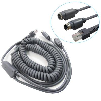 Cina LS2208 LS4208 Simbolo Scanner di codici a barre Cavo 5M Cuneo tastiera PS2 arrotolato in vendita