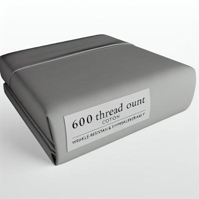 China 600 Thread Count Cotton EG Sheet - Wrinkle Resistant & Hypoallergenic for sale