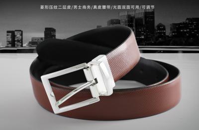 Cina Il colore ed il nero di Brown colorano l'ampia cinghia di cuoio a 1 pollici con il fermaglio reversibile in vendita