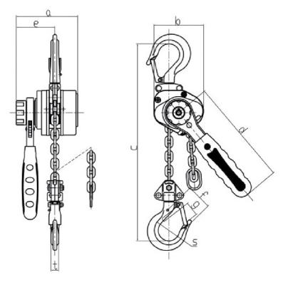 Chine Ascenseur de traction de grue du levier 250KG de la catégorie 100, Mini Lever Chain Hoist à vendre