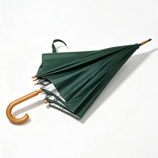 UK manufactured umbrella showing detailed craftsmanship
