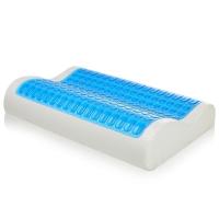 Quality Thin Silicone Cooling Gel Pillow with Washable Breathable Cover and Anti-Apnea Relief for sale