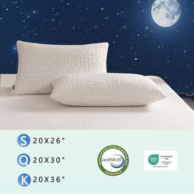 Κίνα 400TC Ρυθμίσιμα μαξιλάρια κρεβατιού για πλάγια πλάτη στομάχου Κοιμόμενοι ψύξη μνήμη αφρό γεμίζει προς πώληση