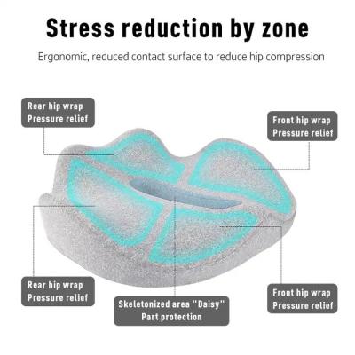 Chine Coussin de siège en mousse de mémoire tricotée en forme de U pour soulager la pression de la hanche et le fond antidérapant à vendre
