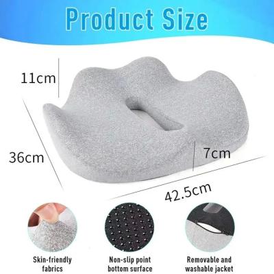 Chine Coussin de siège en mousse de mémoire tricotée en forme de U pour soulager la pression de la hanche et le fond antidérapant à vendre