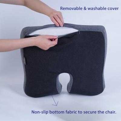 Chine Améliorez votre confort de siège soulagement de la douleur mousse de mémoire coccyx coussin pour voiture ou chaise à vendre