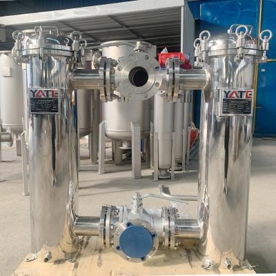 China PP/PE Filter Material Edelstahl Duplex Beutelfiltergehäuse für Saft, Sirup, Wein, Milchfiltration in Maschinenreparaturwerkstätten zu verkaufen