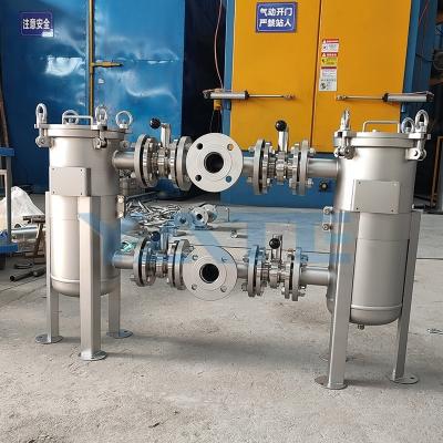 China PP/PE Filter Material Edelstahl Duplex Beutelfiltergehäuse für Saft, Sirup, Wein, Milchfiltration in Maschinenreparaturwerkstätten zu verkaufen