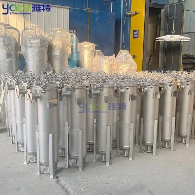 China Industrielle Brunnenwasser Grundwasser See Fluss Teich Wasserfiltration Edelstahl Beutelfiltergehäuse 5 Mikron Einzelbeutel zu verkaufen