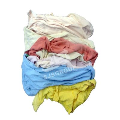 중국 High Cotton Light Color Used T-shirt Rags Recycled Cotton Rags Strong Absorption Industrial Cleaning Cloth Rags Cleaning 판매용