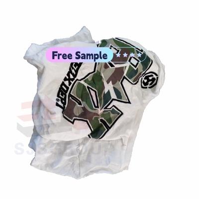 중국 IMPA 232906 White Cotton For Rags Fabric Waste Cleaning Rags White Printed T Shirt Cotton Rags White Industrial 판매용