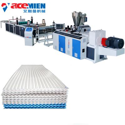 China Pvc-Uitdrijvingsraad Golfblad die Machine, Tegel maken die Machine vormen Te koop