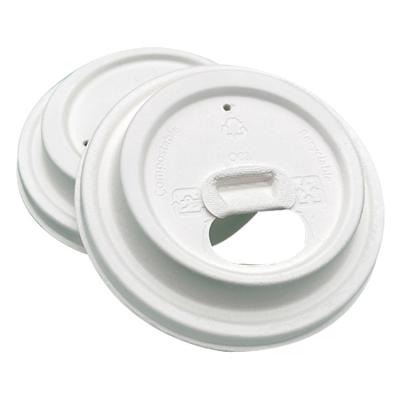China Tampas descartáveis do copo de café da tampa material Compostable biodegradável do bagaço da cana-de-açúcar de Eco à venda