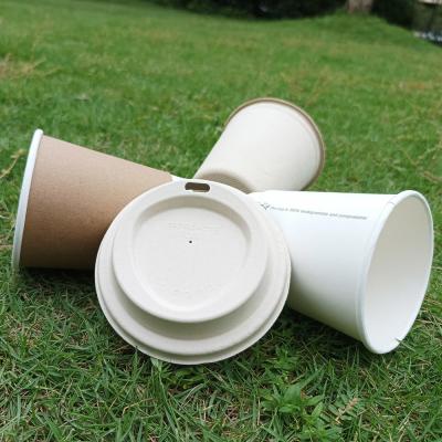 Cina Tazze e coperchi biodegradabili della bagassa della canna da zucchero di 80mm 90mm in vendita