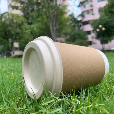 Cina tazze di caffè eliminabili della bagassa della canna da zucchero di 8oz 12oz 16oz 24oz con i coperchi in vendita
