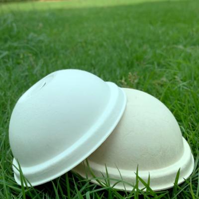 Cina I coperchi bianchi biodegradabili concimabili 100% amichevoli della tazza della bagassa di Eco 80mm non colano la copertura per il dessert e la cola in vendita