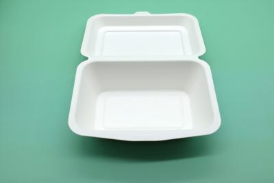 China La caja de papel disponible de la comida del bagazo, placa cuadrada de la pulgada 7*5, para se lleva los alimentos de preparación rápida en venta