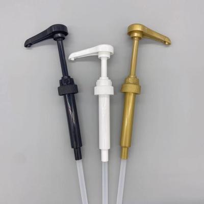 China Plastik-pp.-PET 5ML 8ML 10ML Zufuhr-Sirup-Pumpen-kundenspezifischer Farbnahrungsmittelgrad zu verkaufen