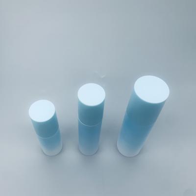 Cina Bottiglie senz'aria cosmetiche di plastica blu della pompa per olio essenziale in vendita