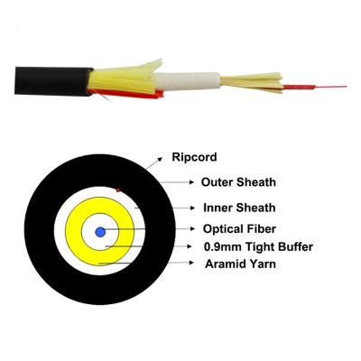 Cina FTTH intorno a tirare il cavo a fibre ottiche 4.6mm di Adss 5.0mm 6.0mm GJYFJH in vendita