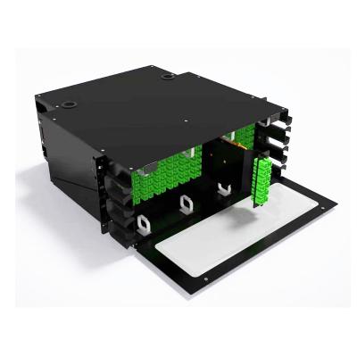 Cina Porto di fibra ottica SPCC del quadro d'interconnessione di 19IN 4U LGX 24 per i collegamenti a fibra ottica in vendita