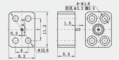 China SMP Series Male Connector 4 Hole Flange Mount With Microstrip RF Plug For Optimal Signal Transmission for sale