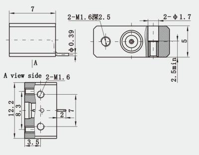 China Superior Performance SMP Male Smooth Bore Right Angle RF Connector For PCB Mount for sale