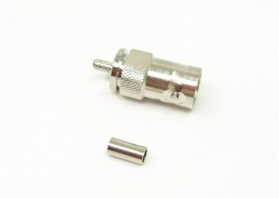 China Los conectores BNC coaxiles niquelados derecho prensan el conector rápido miniatura del RF en venta