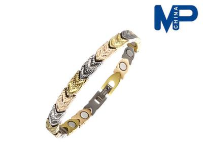 Cina Braccialetto specializzato 190*6.7*3.2mm OEM/ODM del metallo di doratura di Rosa in vendita