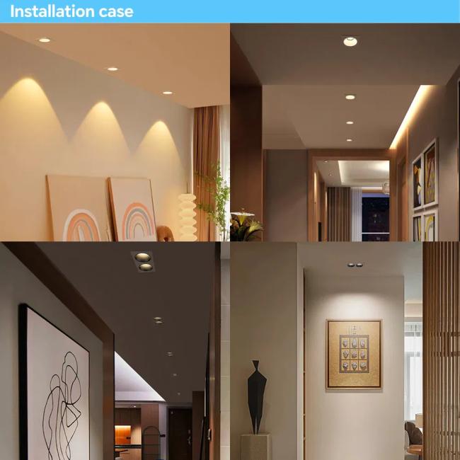Factory Price Anti-glare Triac Dali TUYA Dimmable 7W 10W 12W 15W Square LED Recessed Spot Down Light for Bathroom Kitchen Industrial Retail Commercial Spaces