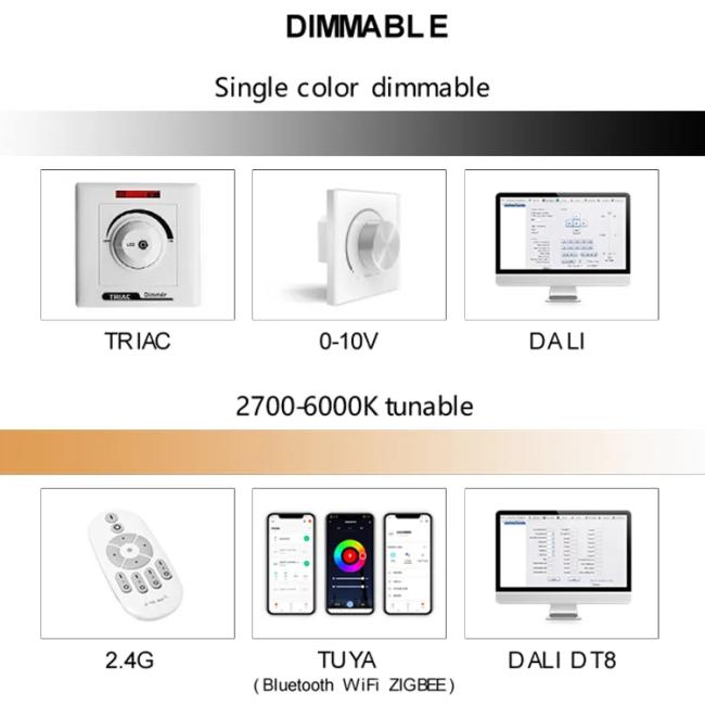 LED down light in various settings