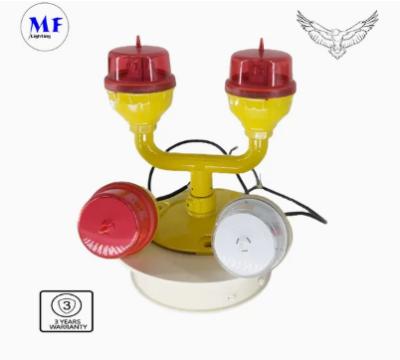 China LED Aviation Obstruction Light  IP66 Waterproof Red White Double Head Built-in Photocell Aircraft Obstacle Warning Light LED Low-Intensity for sale