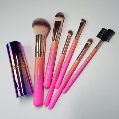 China Intrekbare Gradiënt van het de Borstel Vastgestelde 7pcs Varkenshaar van de huid de Vriendschappelijke Kosmetische Make-up Te koop