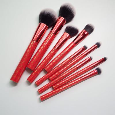 China Praktisch Aangepast Vastgesteld 9PCS Sterk Begrijpend het Poedereffect van de Make-upborstel Te koop