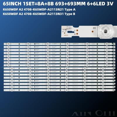 Quality K650WDF A2 4708-K65WDF-A2113N21 Type A K650WDF203293 L-2-B8-8-4 B LED Light Kit for sale