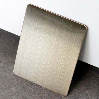 Chine Surface en bronze antique brossée en acier inoxydable 304 Pvd Brossage en cuivre de couleur en acier inoxydable à vendre